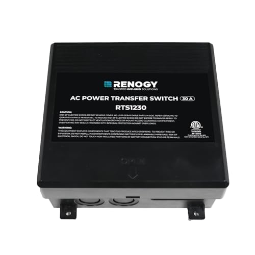 Renogy 30Amp Transfer Switch for Solar Inverters, Home Generators, Sho ...