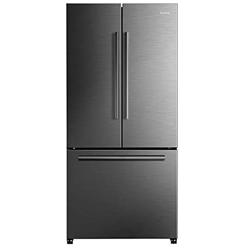 Galanz French Door Refrigerator with Installed Ice Maker and Bottom Fr ...