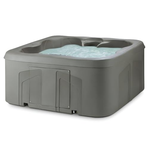 LifeSmart 4-Person Hot Tub with 13 High-Powered Jets & LED Lighting, S ...