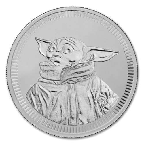 2023-1 oz Niue Silver Star Wars Mandalorian Baby Yoda Grogu Coin by Th ...