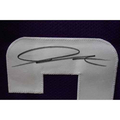 Jordan Addison Autographed/Signed Pro Style Purple XL Jersey Beckett ...
