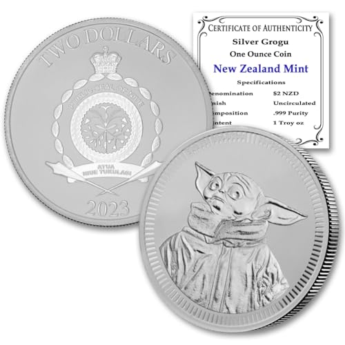 2023-1 oz Niue Silver Star Wars Mandalorian Baby Yoda Grogu Coin by Th ...