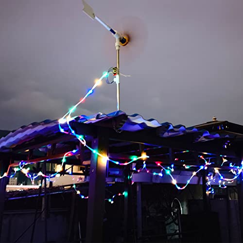 DIY Small Wind Turbine Generator Kit and Light Strip for Backyard Deco ...