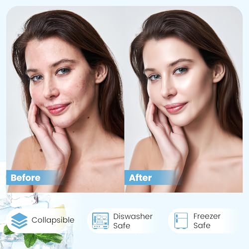 Face Bowl for Ice - Ice Face Plunge Bowl Collapsible, Silicone Facial ...