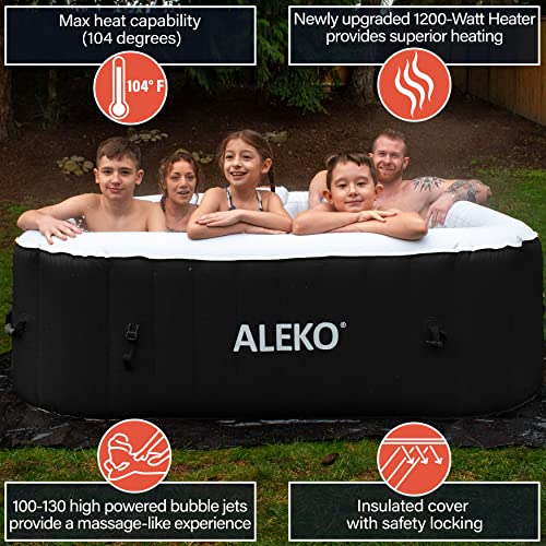 ALEKO Inflatable Hot Tub Spa | Personal High Powered Jetted Bubble | 2 ...