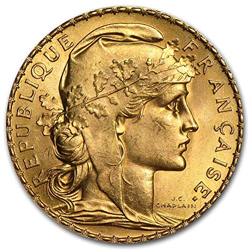 1899-1914 (Random Year) French Gold Rooster Coin Brilliant Uncirculate ...