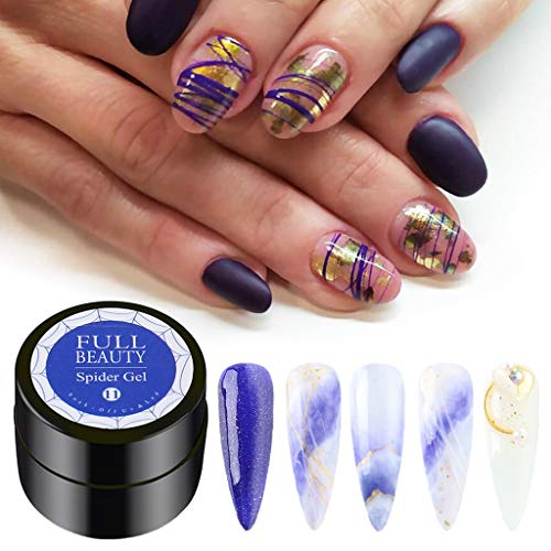 12 Colors Spider Gel, Matrix Gel with Gel Paint Design Nail Art Kit Wi ...