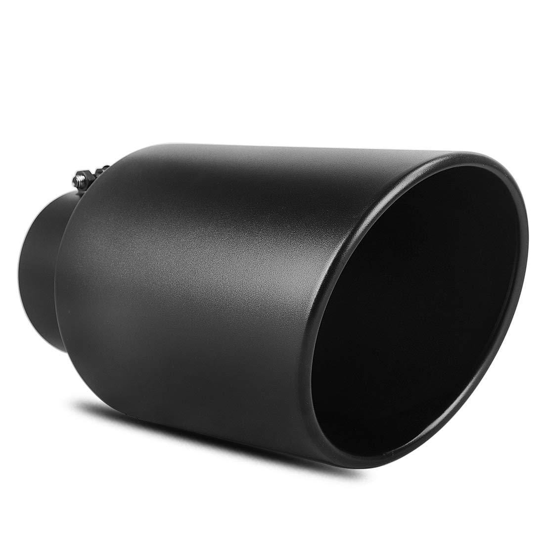 AUTOSAVER88 5 Inch Inlet Black Exhaust Tip, 5"x8"x15" Black Powder Coa ...