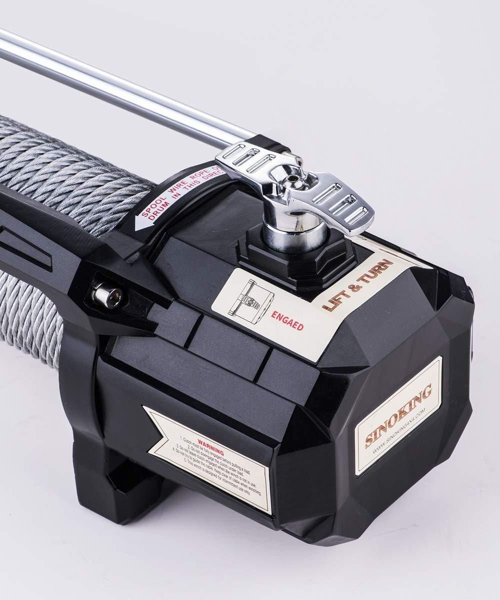 Sinoking 12VDC 9600LB/4354kg Electric Winch, Off-Road Winch with 5/16 ...