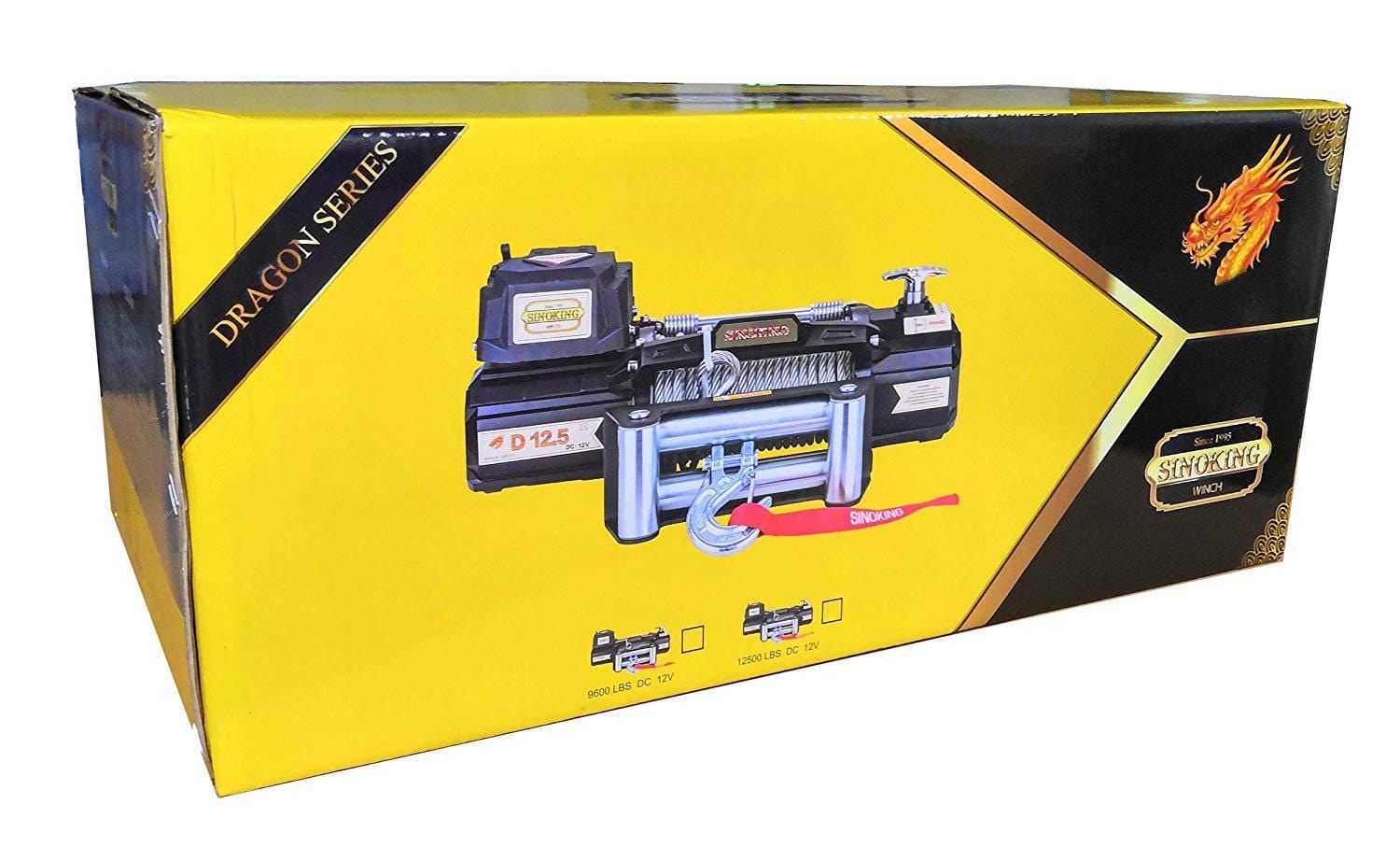 Sinoking 12VDC 9600LB/4354kg Electric Winch, Off-Road Winch with 5/16 ...