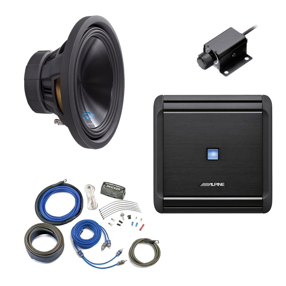 Alpine Bass Package - Type-S 12" Subwoofer, MRV-M500 500 watt amp, Bas ...